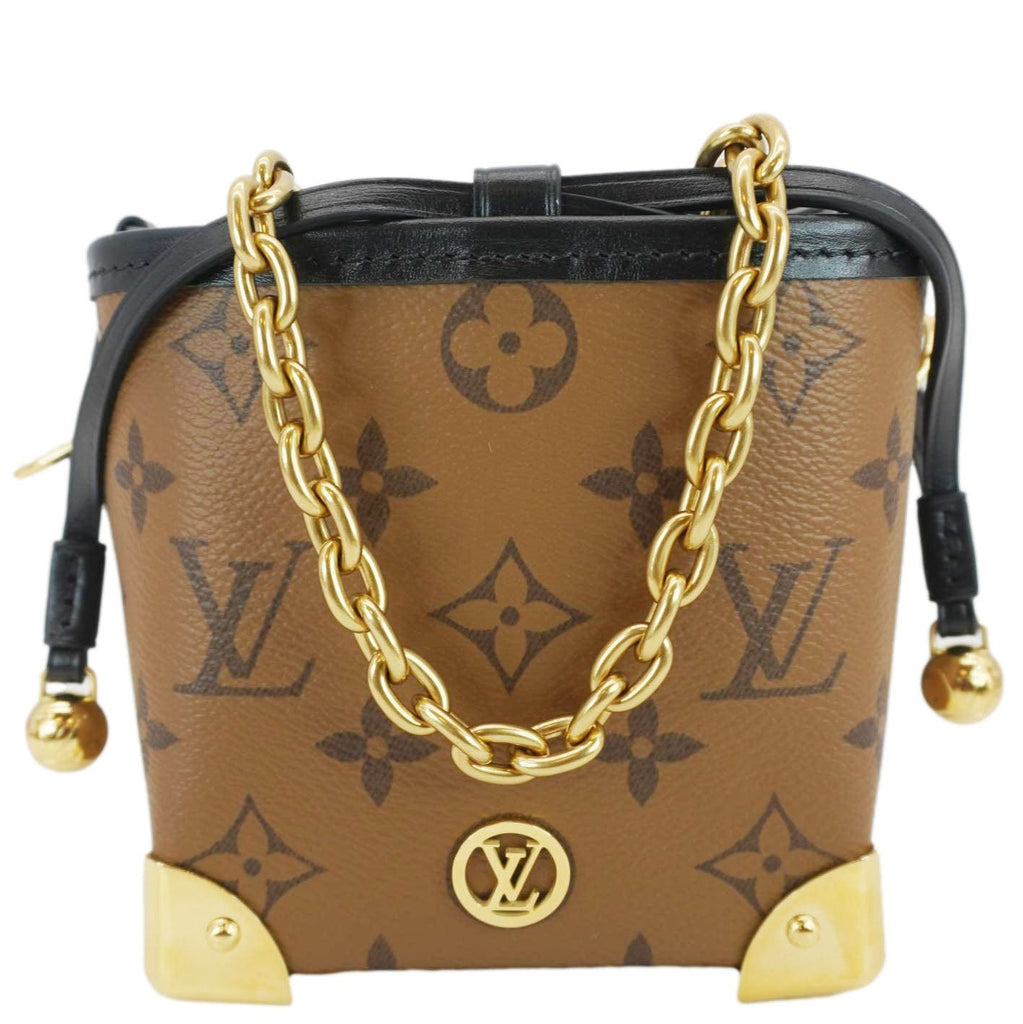 LOUIS VUITTON Noe Monogram Reverse Canvas Crossbody Bag Brown