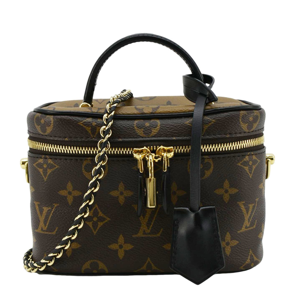 LOUIS VUITTON Vanity PM Monogram Reverse Canvas Crossbody Bag Brown