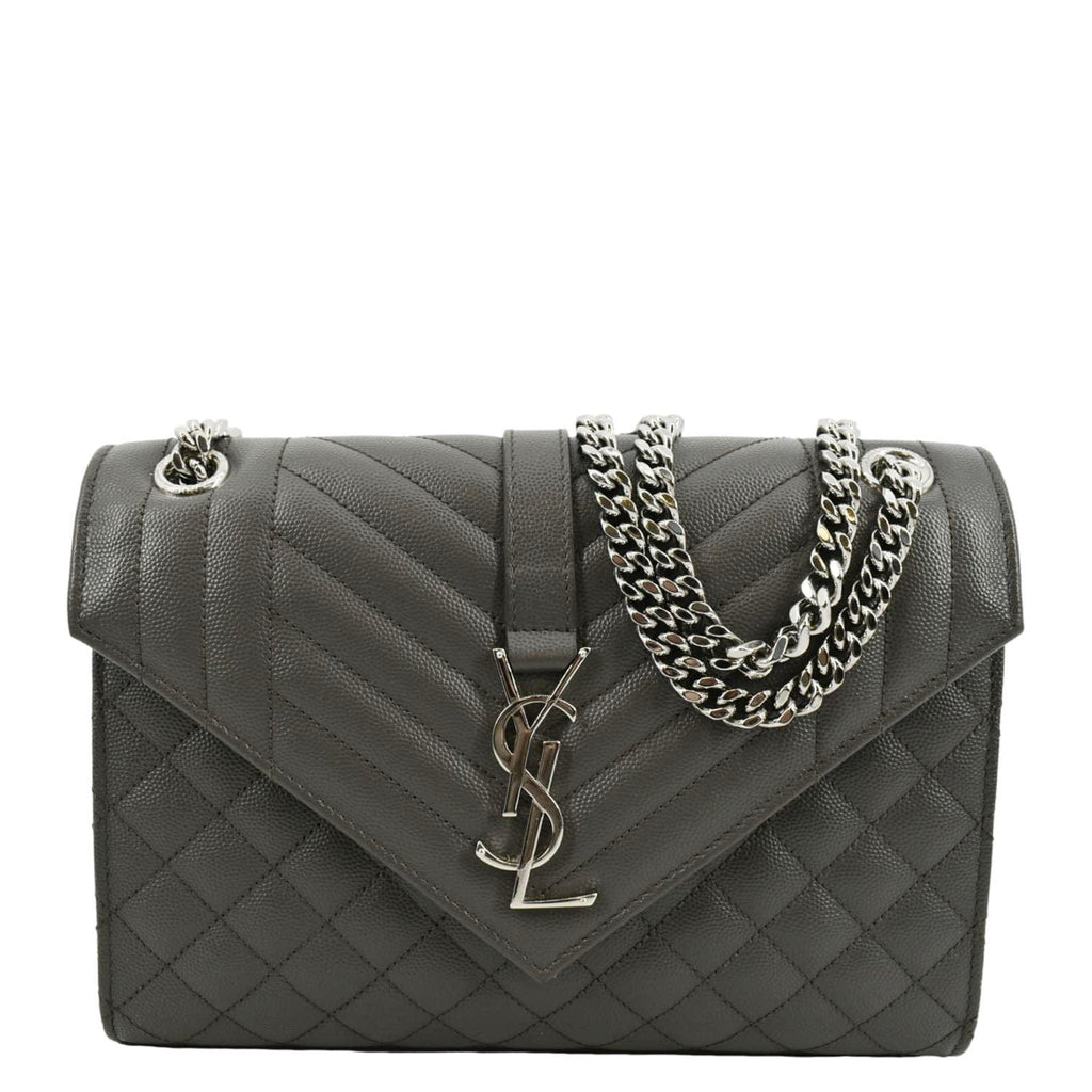 YVES SAINT LAURENT Envelope Chain Medium Mix Matelassé Leather Crossbo