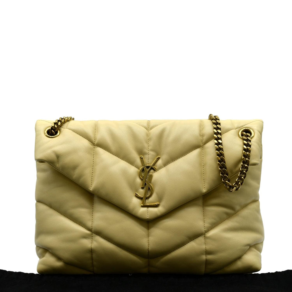 YVES SAINT LAURENT Loulou Puffer Quilted Leather Crossbody Bag Light C