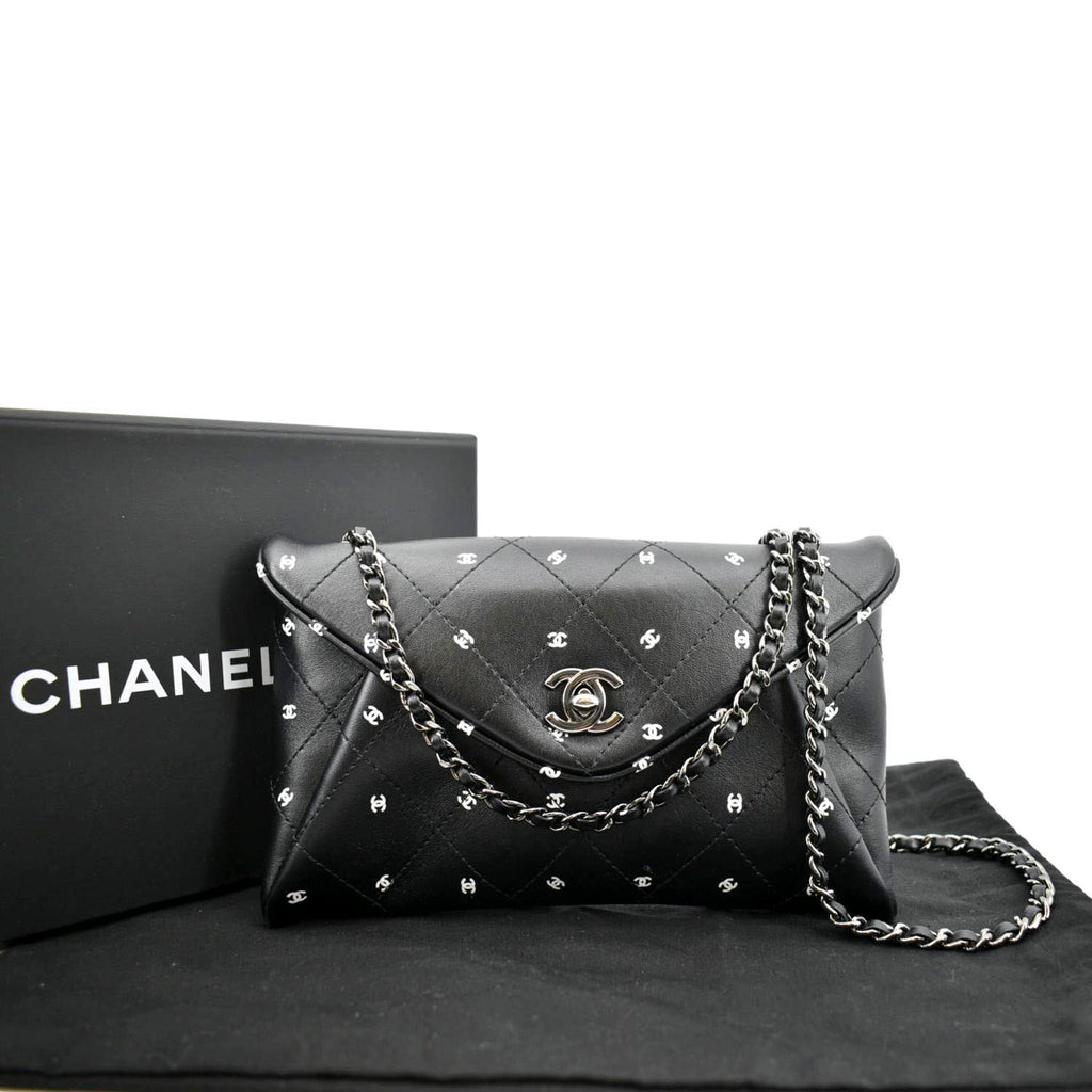 Chanel CC Envelope Printed Lambskin Leather Bag
