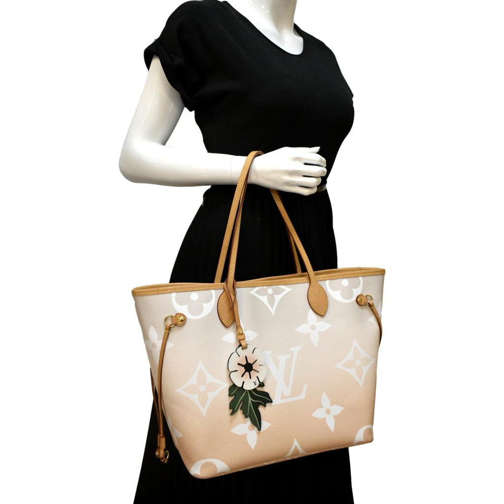 LOUIS VUITTON Neverfull MM By The Pool Monogram Giant Tote Bag Brume