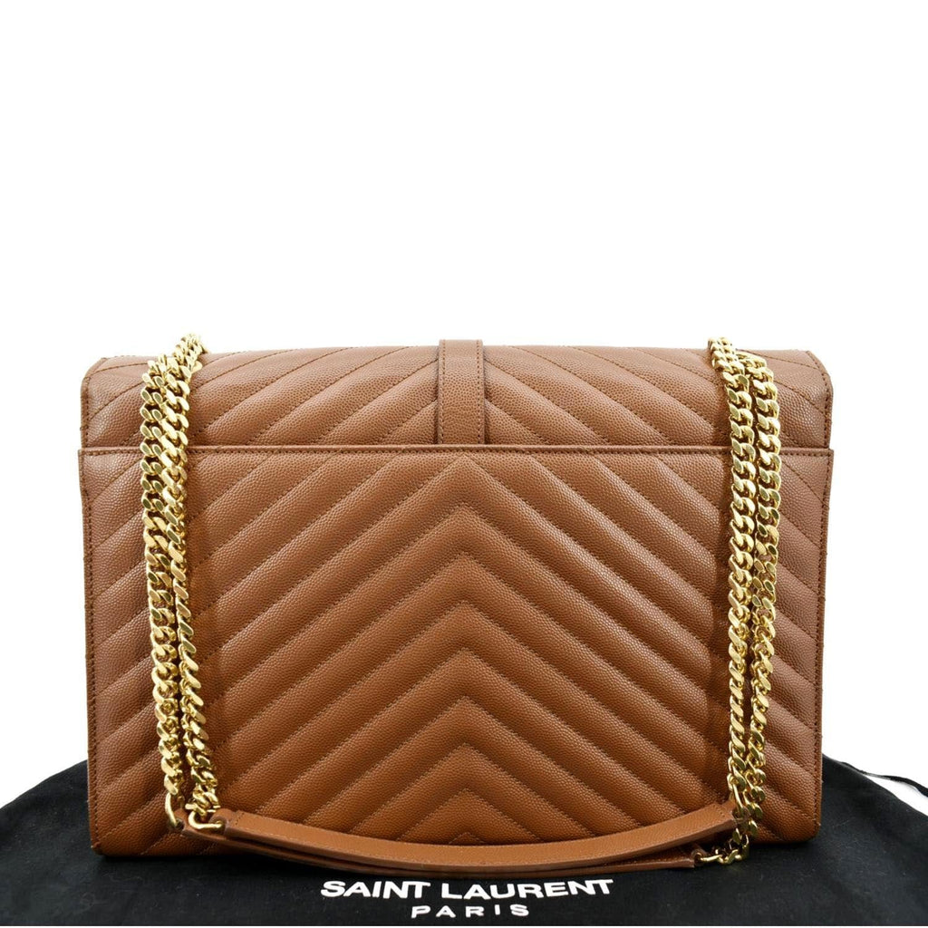 YVES SAINT LAURENT Large Envelope Mix Matelasse Leather Chain Shoulder