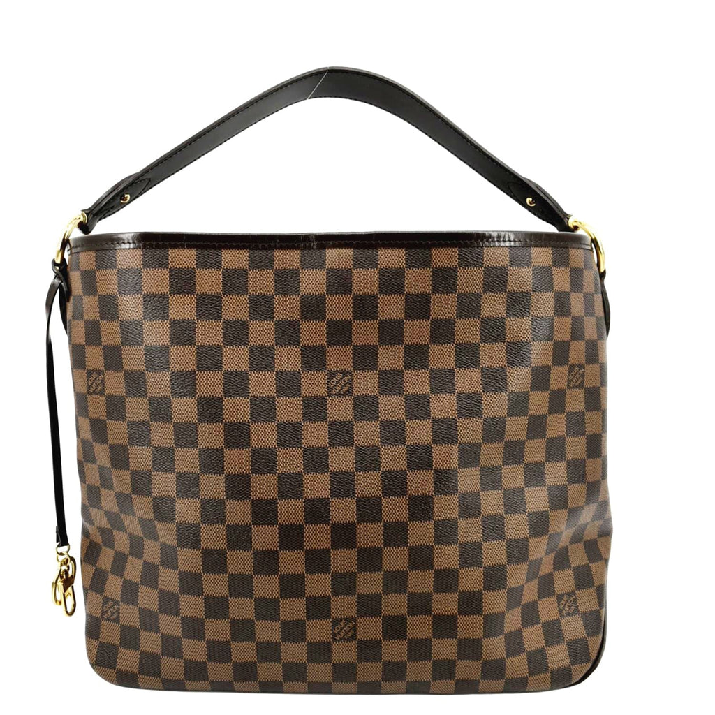 LOUIS VUITTON Delightful MM Damier Ebene Hobo Bag Brown