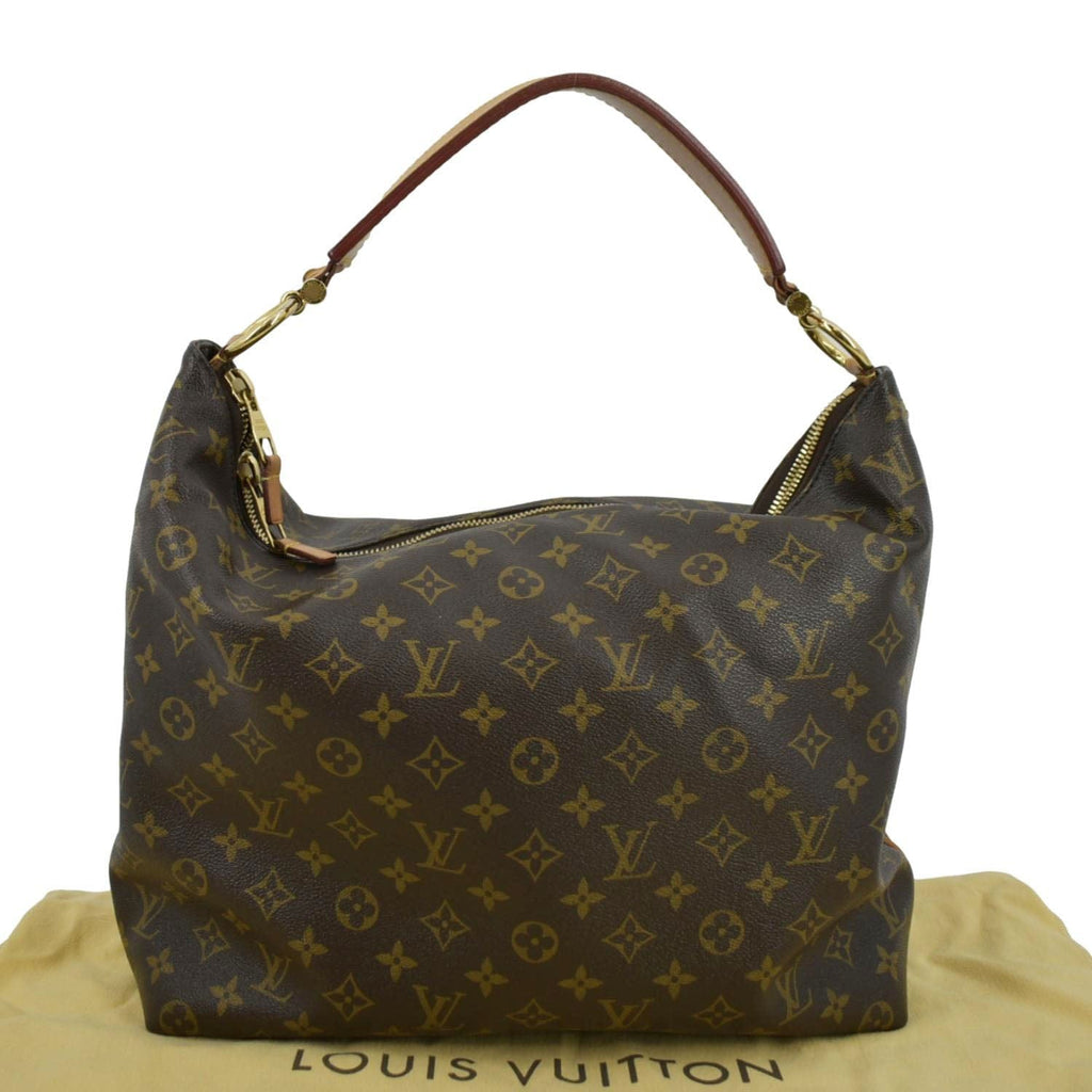 LOUIS VUITTON Sully MM Monogram Canvas Shoulder Bag Brown