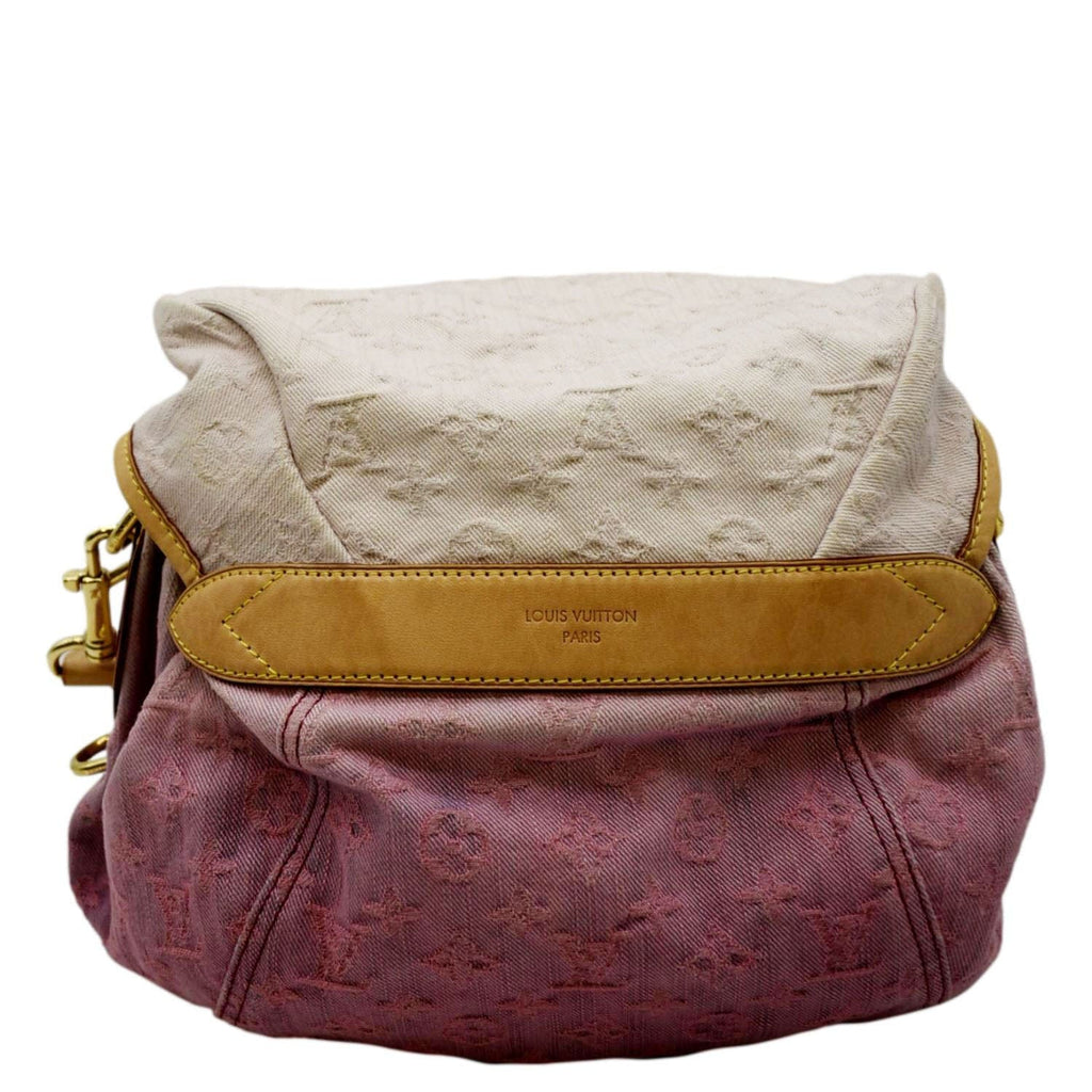 LOUIS VUITTON Sunshine Monogram Denim Canvas Shoulder Bag Rose