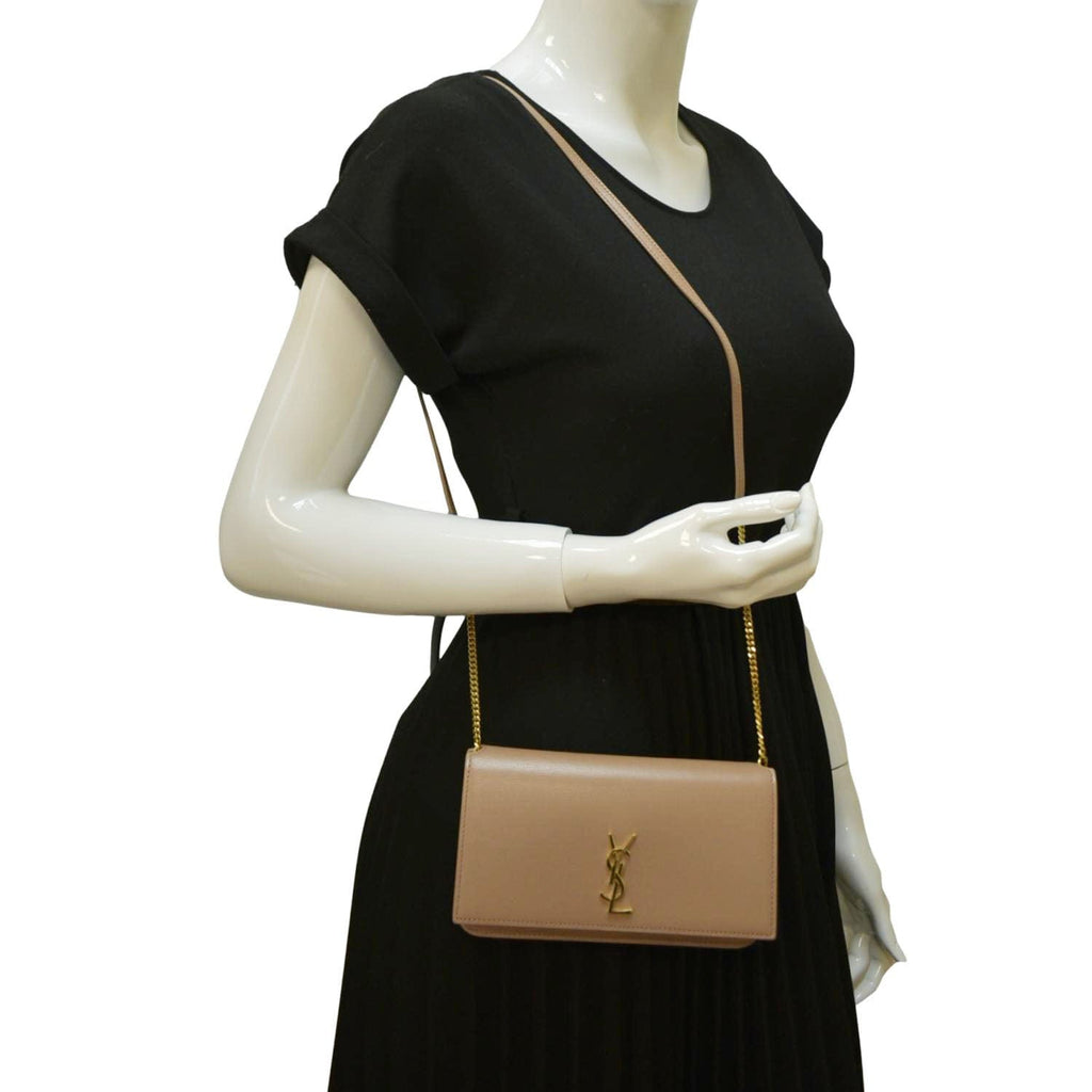 YVES SAINT LAURENT Phone Holder Shoulder Bag Dusty Pink