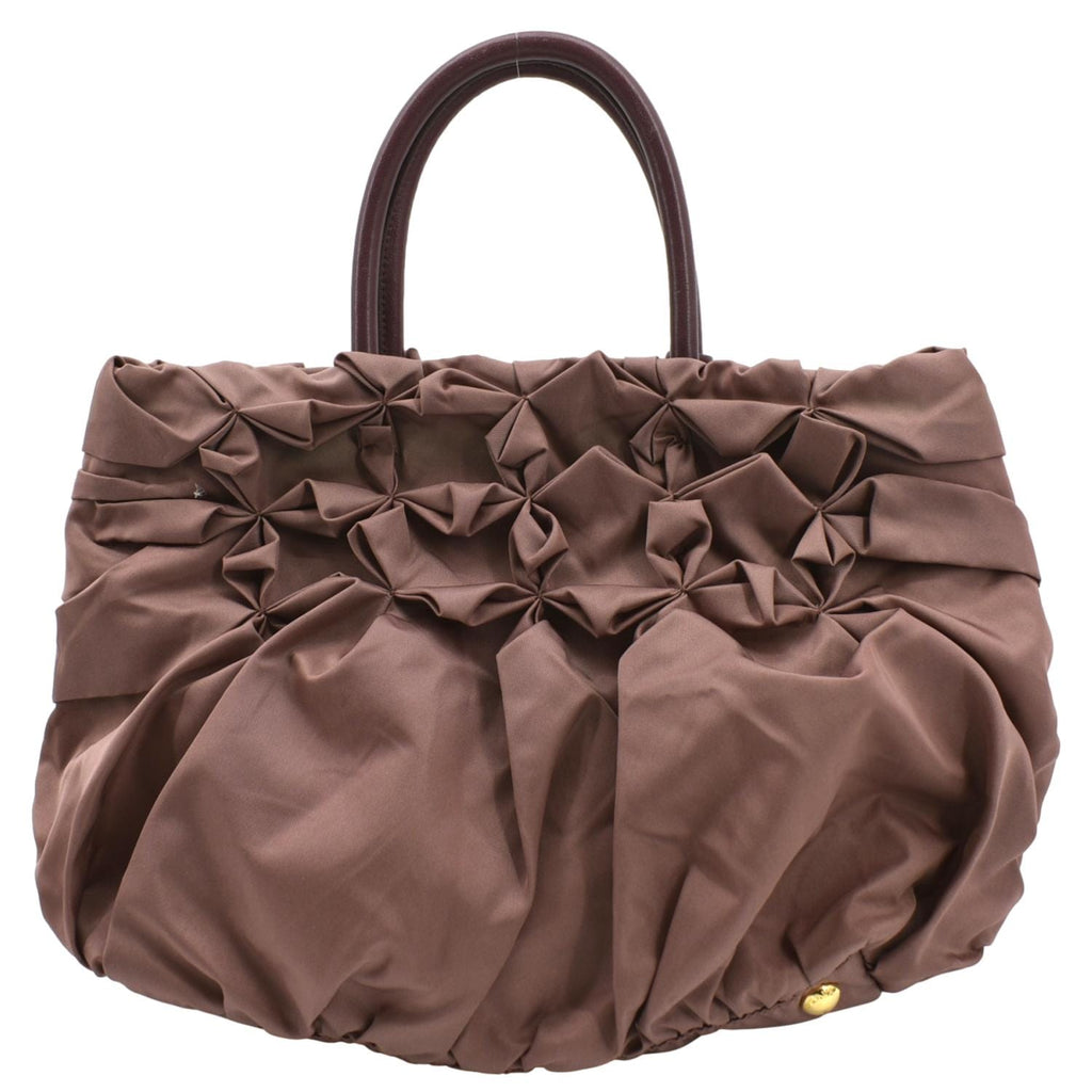 Prada Tessuto Origami Pleated Ruffled Nylon Tote Bag