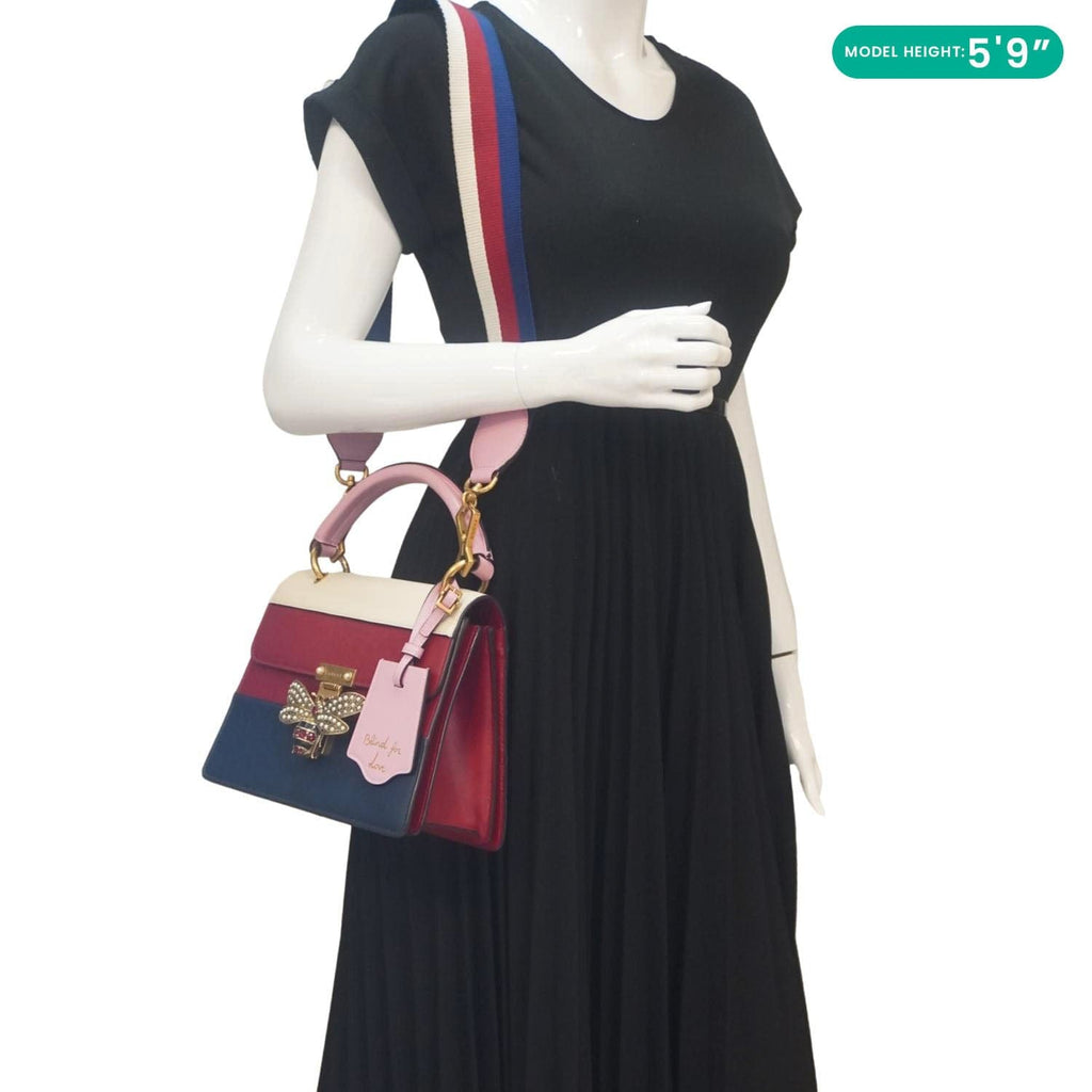 GUCCI Queen Margaret Bee Blind Leather Multicolor Shoulder Bag