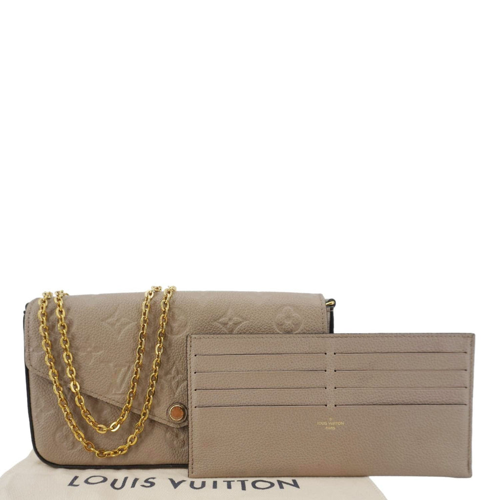 LOUIS VUITTON Felicie Pochette Monogram Empreinte Crossbody Bag Tourte