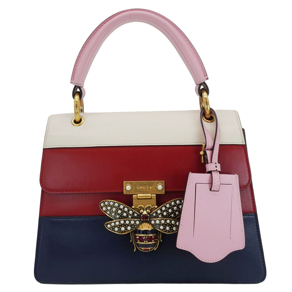 GUCCI Queen Margaret Bee Blind For Love Leather Shoulder Bag Multicolo