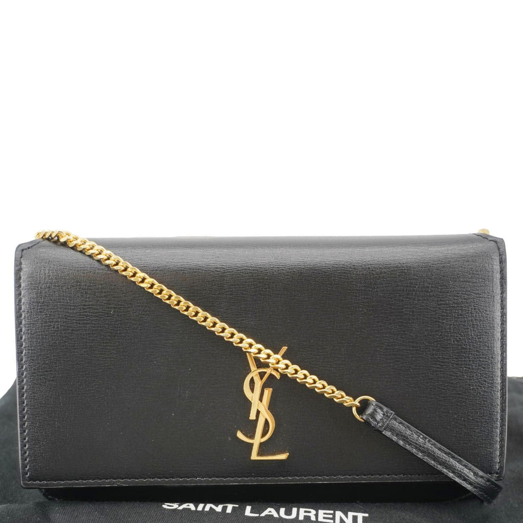 YVES SAINT LAURENT Cassandre Leather Black Shoulder Bag