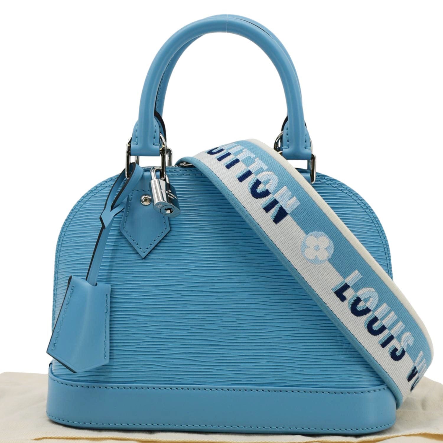 LOUIS VUITTON Alma BB Jacquard Epi Leather Crossbody Bag Light Blue