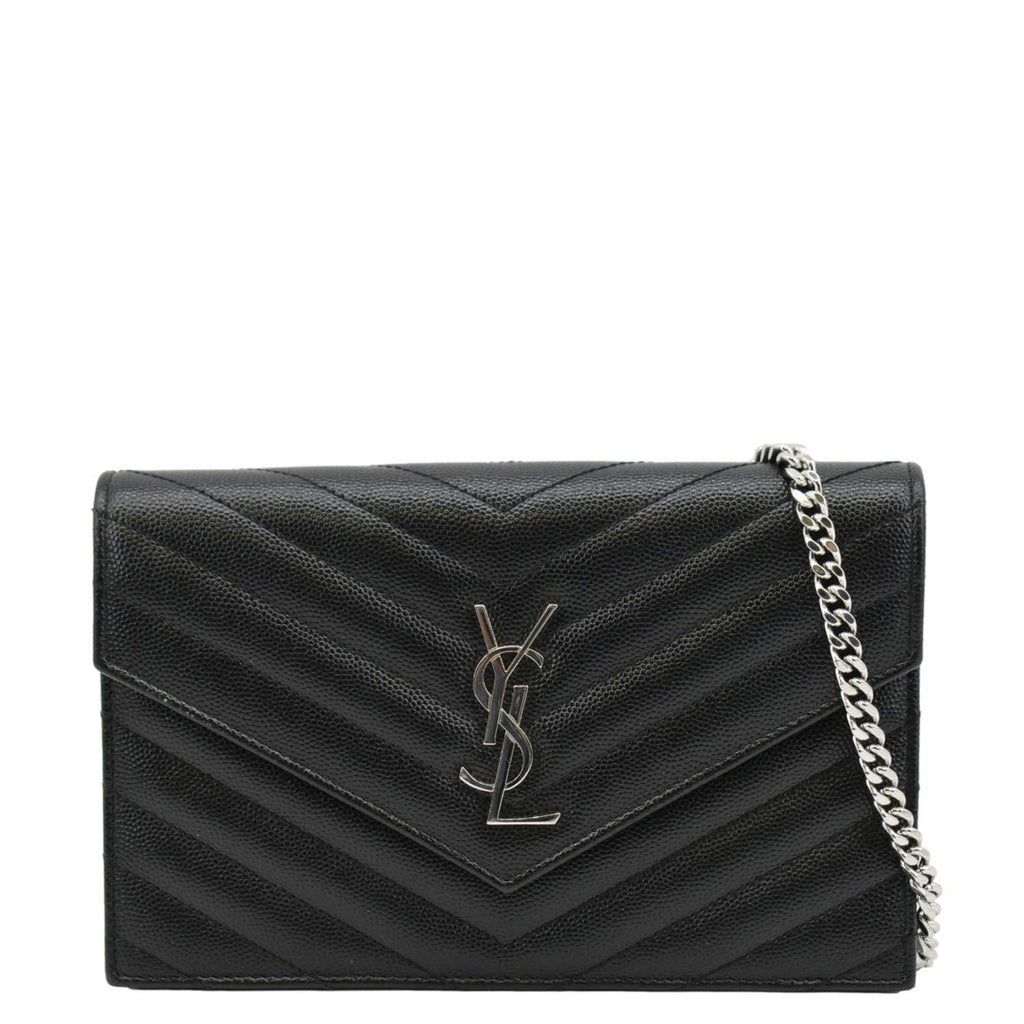 YVES SAINT LAURENT WOC Cassandre Grain De Poudre Chain Crossbody Bag B