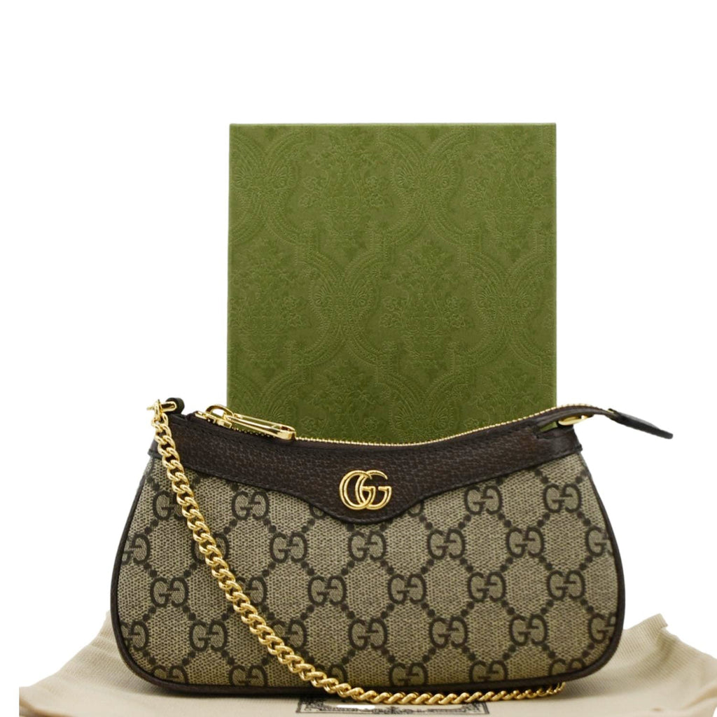 GUCCI Ophidia Mini GG Supreme Canvas Shoulder Bag Beige 764960