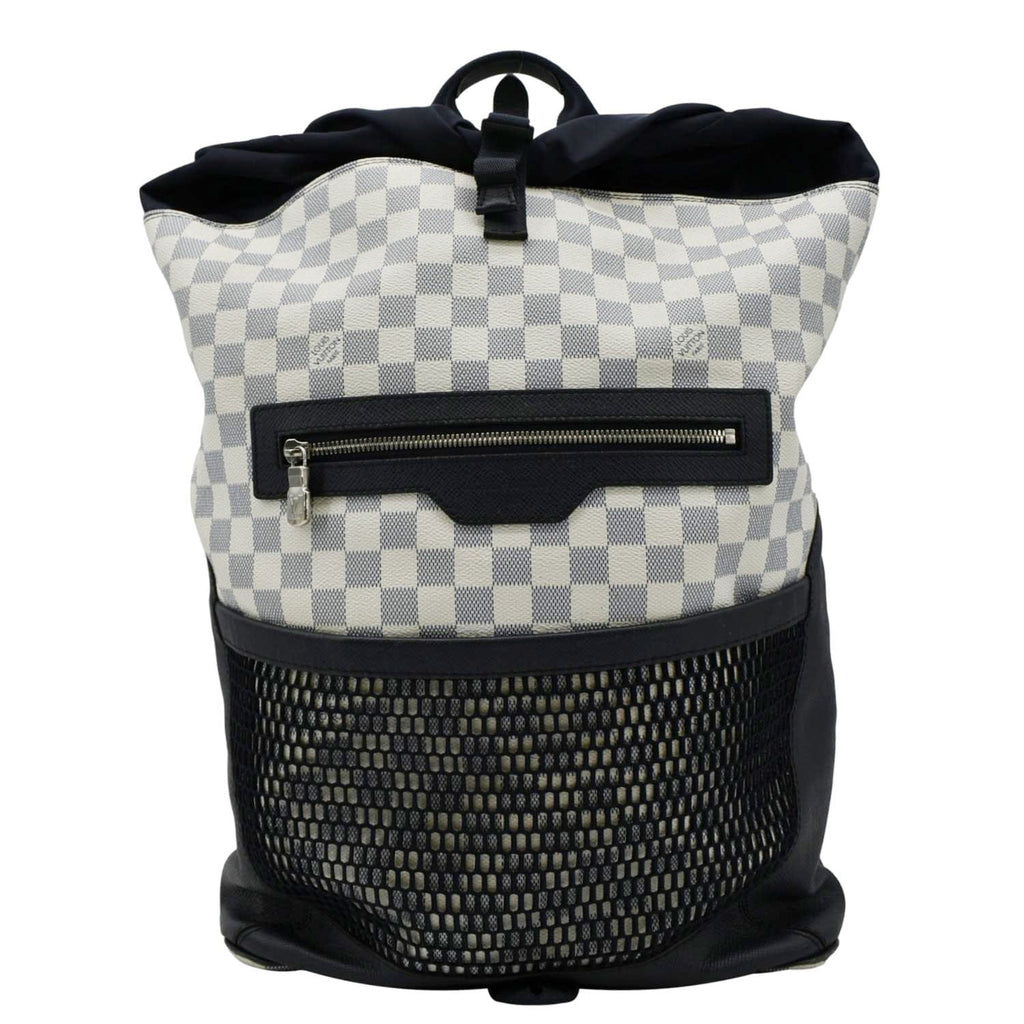 LOUIS VUITTON Matchpoint Damier Azur White Backpack Bag