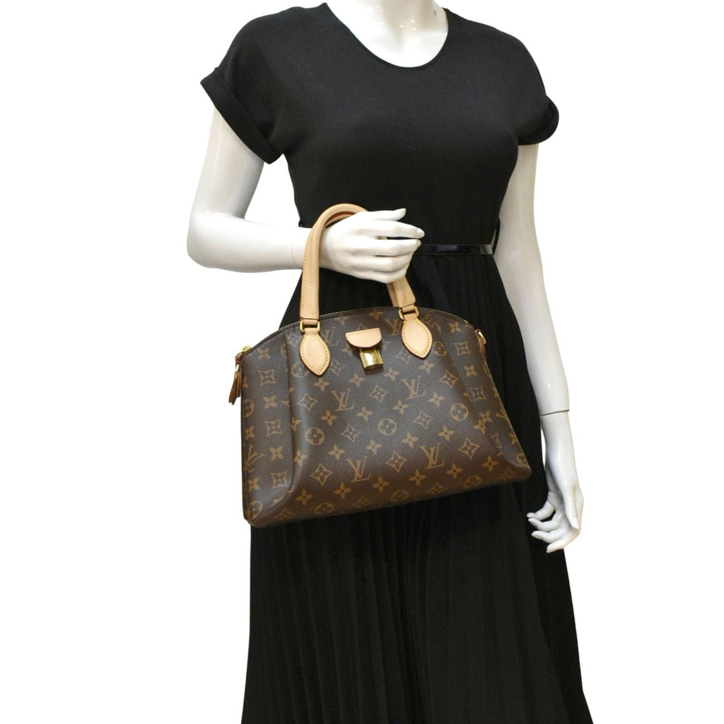 LOUIS VUITTON Rivoli PM Monogram Canvas Shoulder Bag Brown