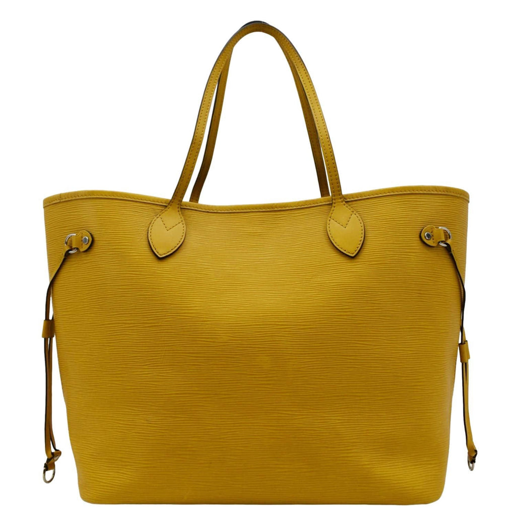 LOUIS VUITTON Neverfull MM Epi Yellow Leather Shoulder Bag