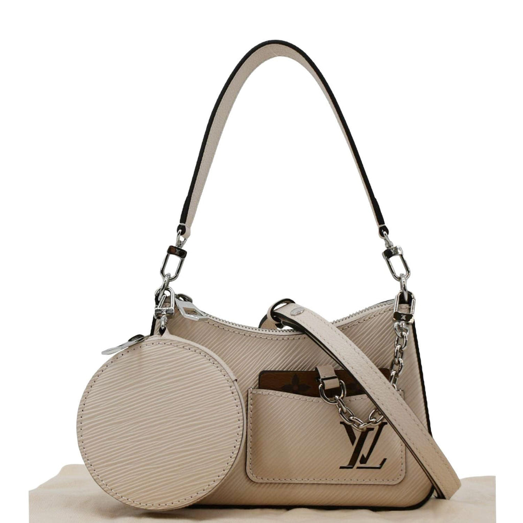 LOUIS VUITTON Marellini Epi Leather Cream Shoulder Bag