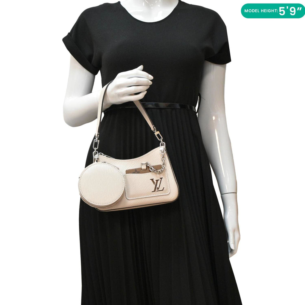 LOUIS VUITTON Marellini Epi Leather Cream Shoulder Bag