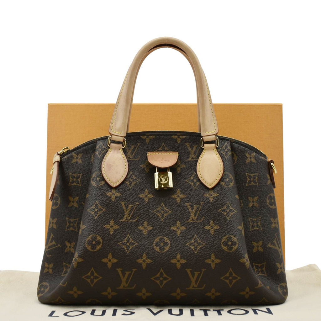 LOUIS VUITTON Rivoli PM Monogram Canvas Satchel Bag Brown