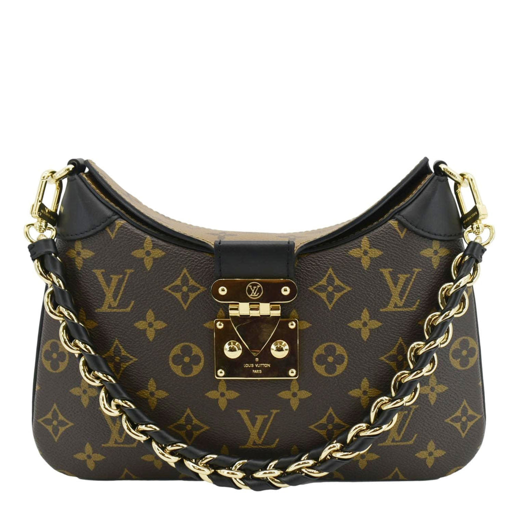 LOUIS VUITTON Twinny Monogram Canvas Shoulder Bag Brown