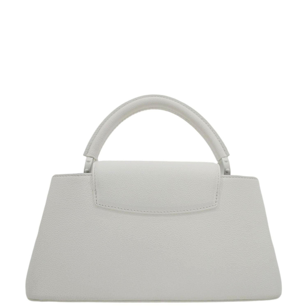LOUIS VUITTON Capucines White Leather Crossbody Bag
