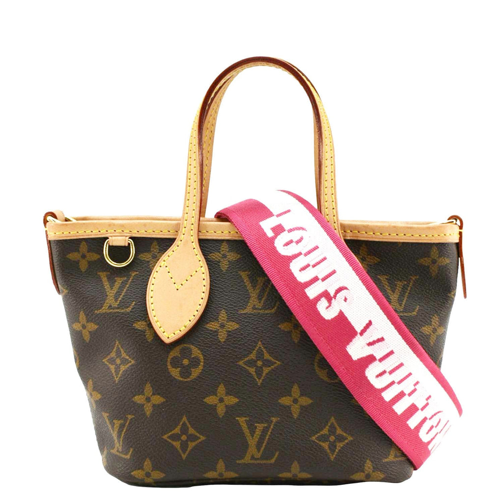 LV Neverfull BB Monogram Canvas Tote Shoulder Bag Brown