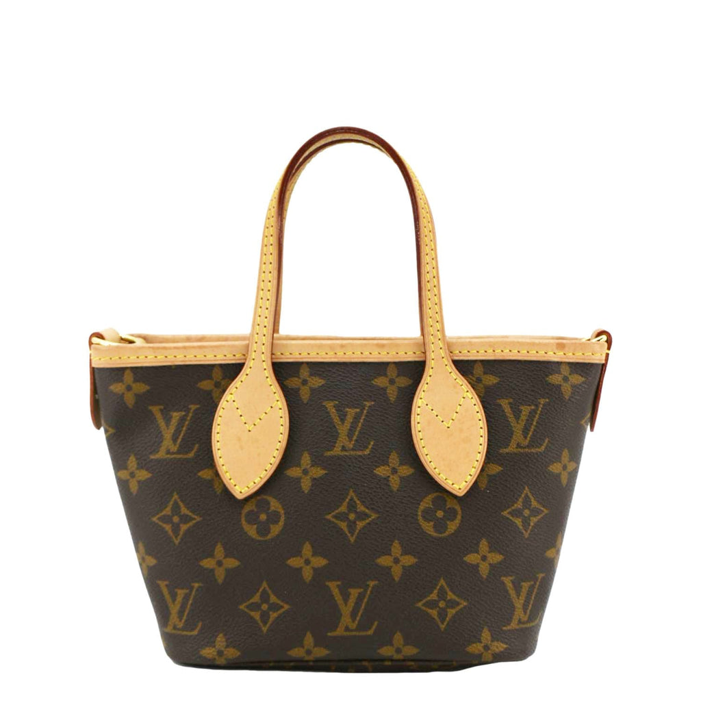 LV Neverfull BB Monogram Canvas Tote Shoulder Bag Brown