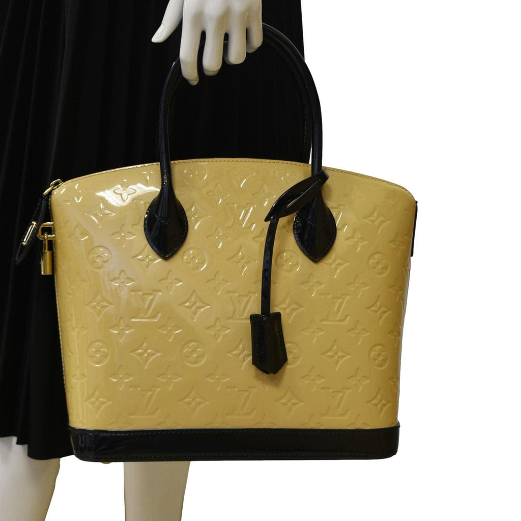LOUIS VUITTON Lockit Vertical PM Monogram Vernis Leather Tote Bag Mast