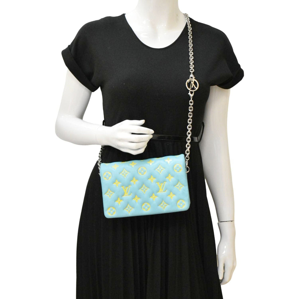 LOUIS VUITTON Coussin Pochette Monogram Embossed Leather Crossbody Bag