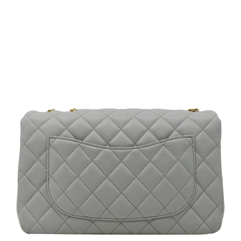 CHANEL Sweet Camellia Quilted Leather Blue Crossbody Bag
