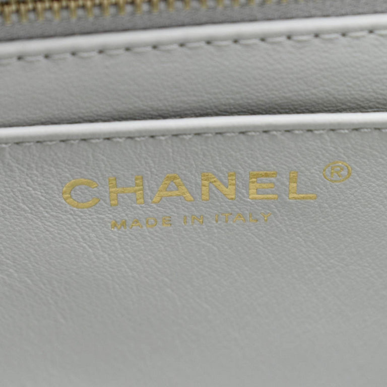 CHANEL Sweet Camellia Quilted Leather Blue Crossbody Bag