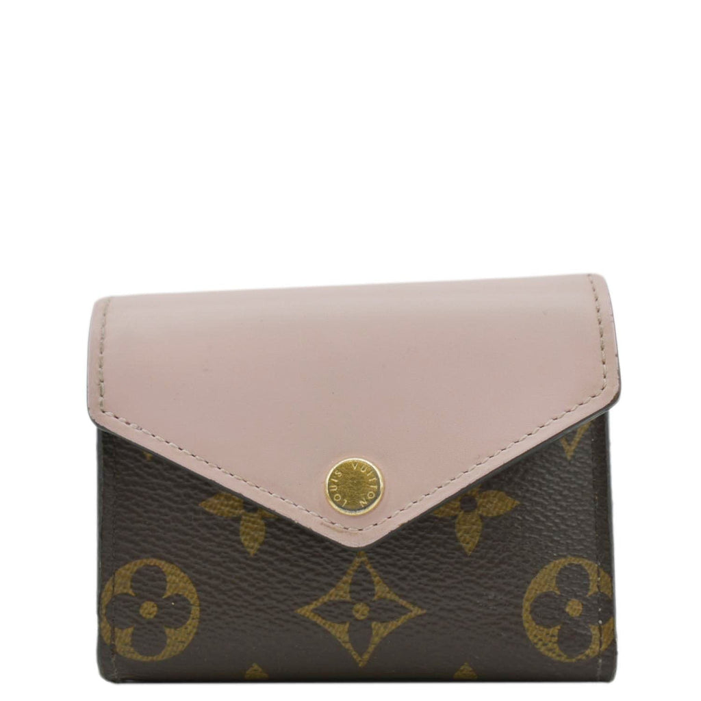 LOUIS VUITTON Zoe Monogram Leather Wallet Rose Ballerine