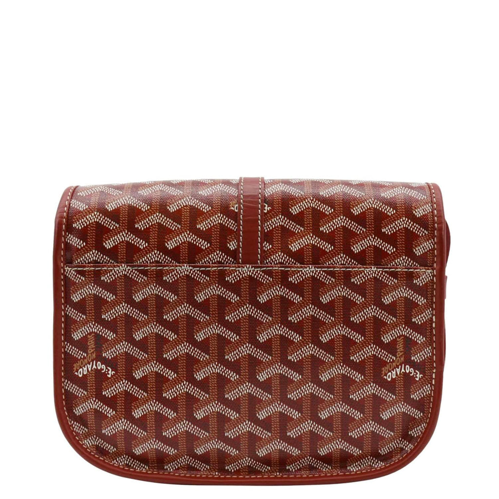GOYARD Goyardine Belvedere PM Red Canvas Crossbody Bag