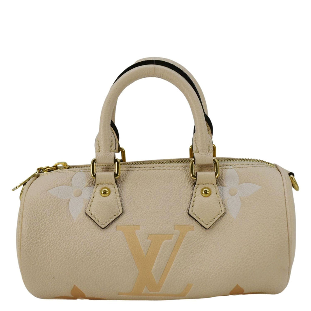 LV Papillon BB Monogram Empreinte Leather Shoulder Bag Off White