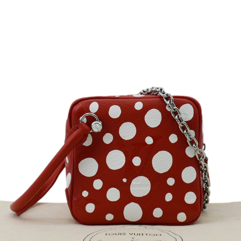 LOUIS VUITTON x YAYOI Kusama Square Leather Red Shoulder Bag