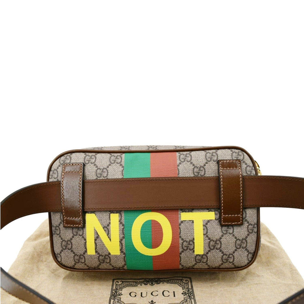 GUCCI Fake/Not GG Supreme Canvas Belt Bag Beige 602695