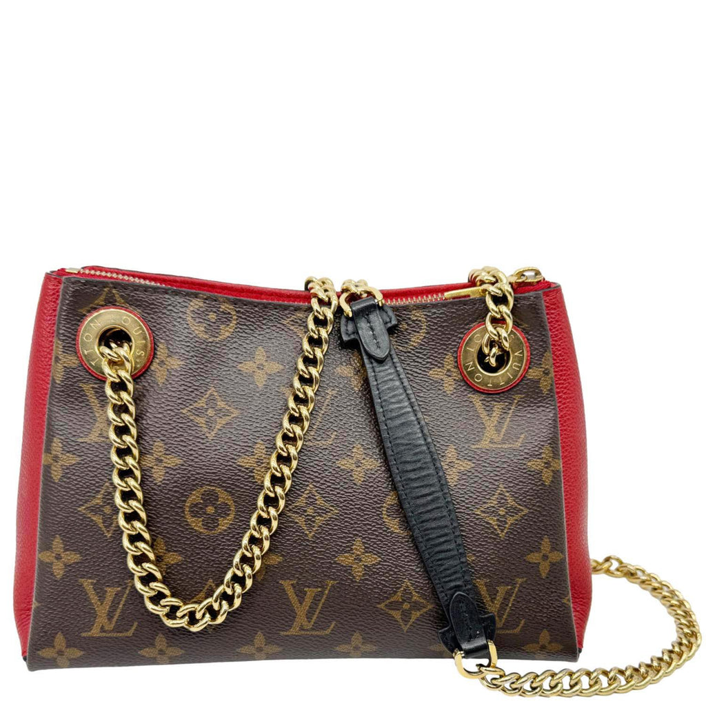 LOUIS VUITTON Surene BB Monogram Canvas Shoulder Bag Cherry