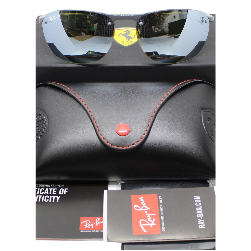 RAY-BAN RB4302M F624H1 Sunglasses Silver Mirror Polarized Chromance Le