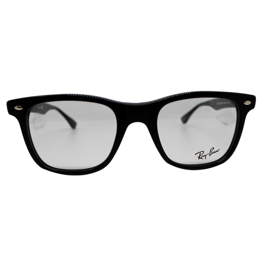 Ray-Ban RX5248 2000 49 Shiny Black Frame Eyeglasses Demo Lens