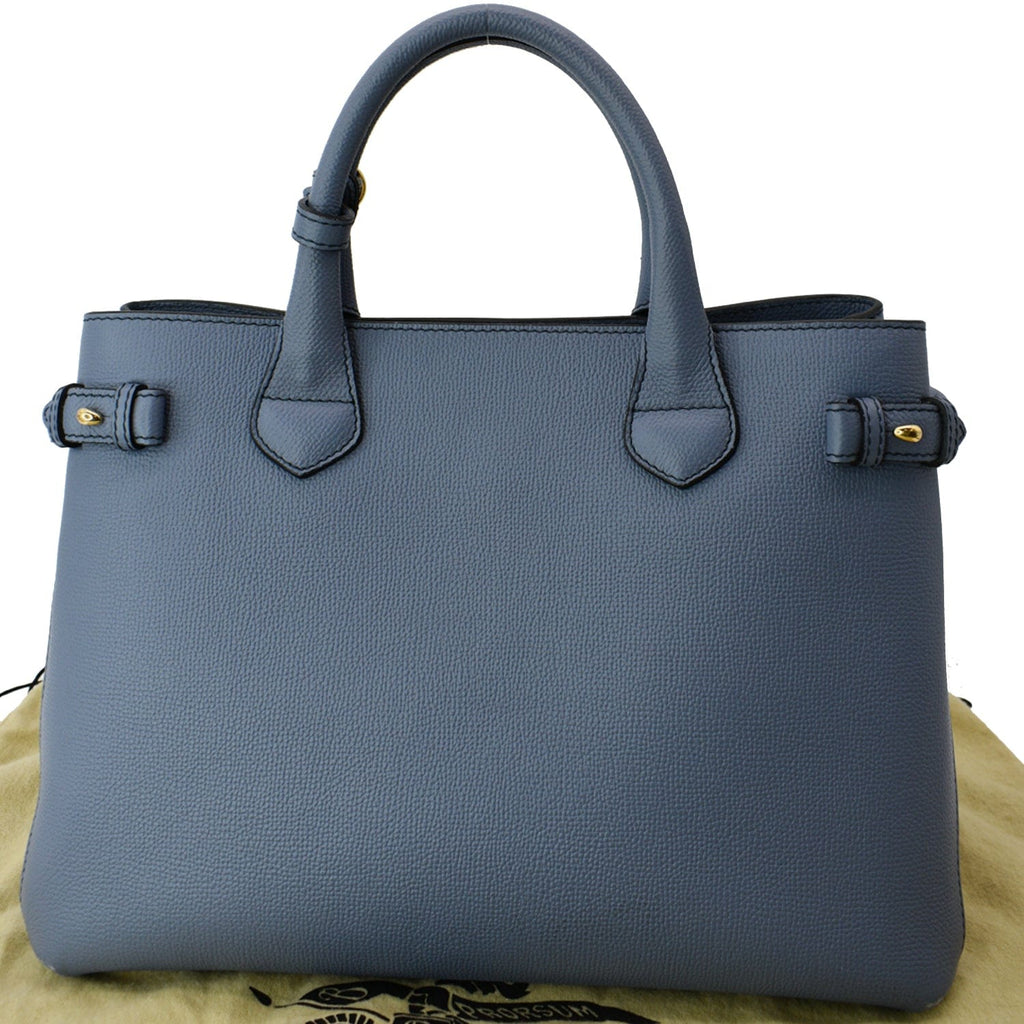 BURBERRY Banner Medium House Check Tote Bag Blue
