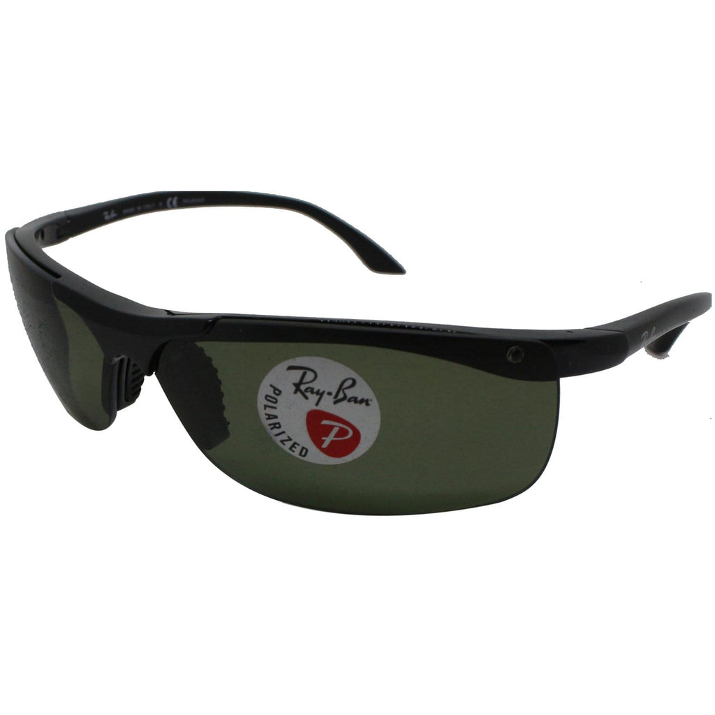 Ray-Ban Men Black Sunglasses Green Polarized Lens
