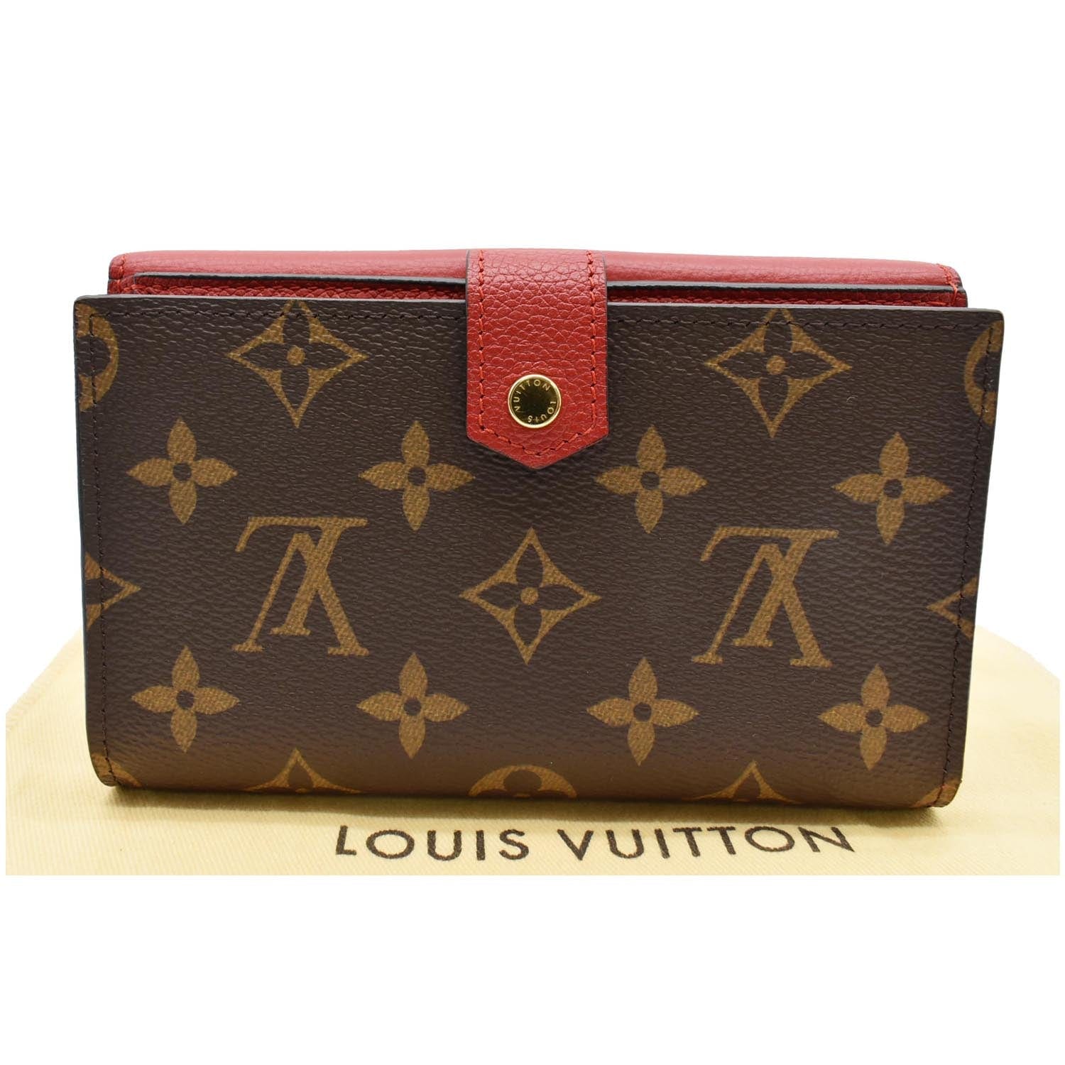 LOUIS VUITTON Pallas Compact Monogram Canvas Wallet Cerise