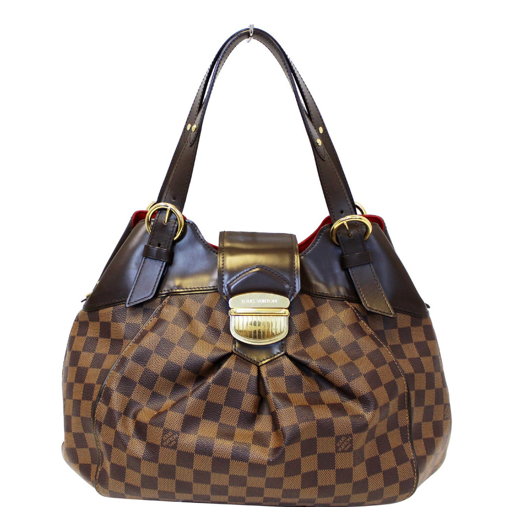 LOUIS VUITTON Sistina GM Damier Ebene Shoulder Handbag-US
