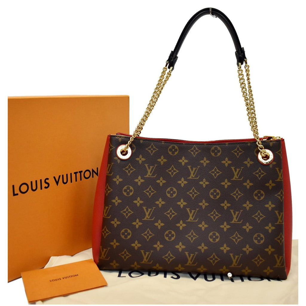 LOUIS VUITTON Surene MM Monogram Canvas Shoulder Bag Cerise