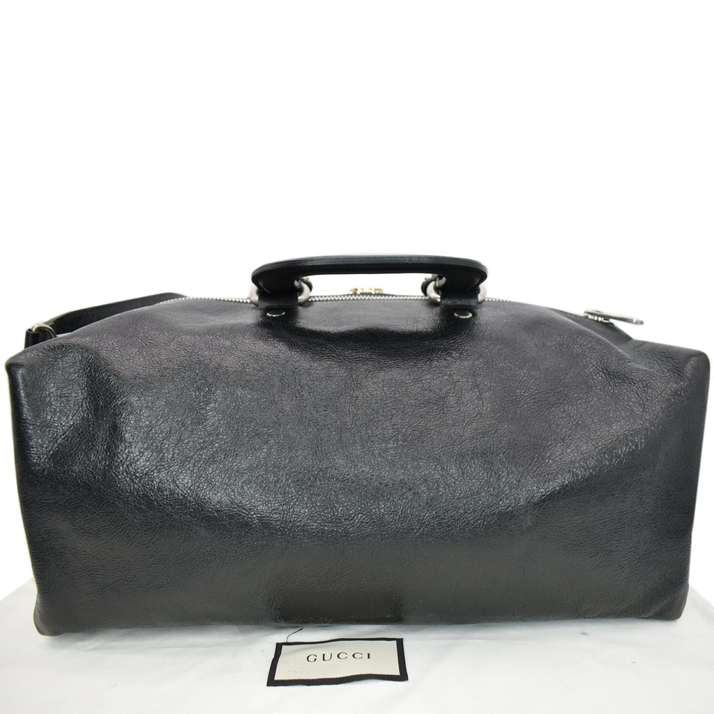Gucci Morpheus Leather Convertible Backpack Bag Black