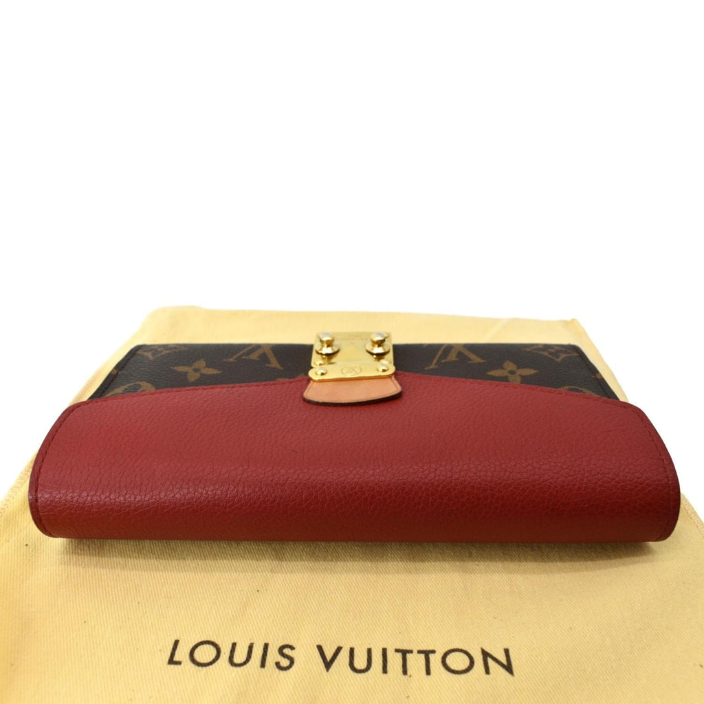LOUIS VUITTON Pallas Monogram Canvas Wallet Brown