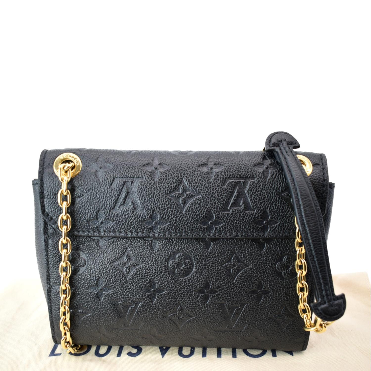 LOUIS VUITTON Vavin BB Monogram Empreinte Leather Shoulder Bag Black