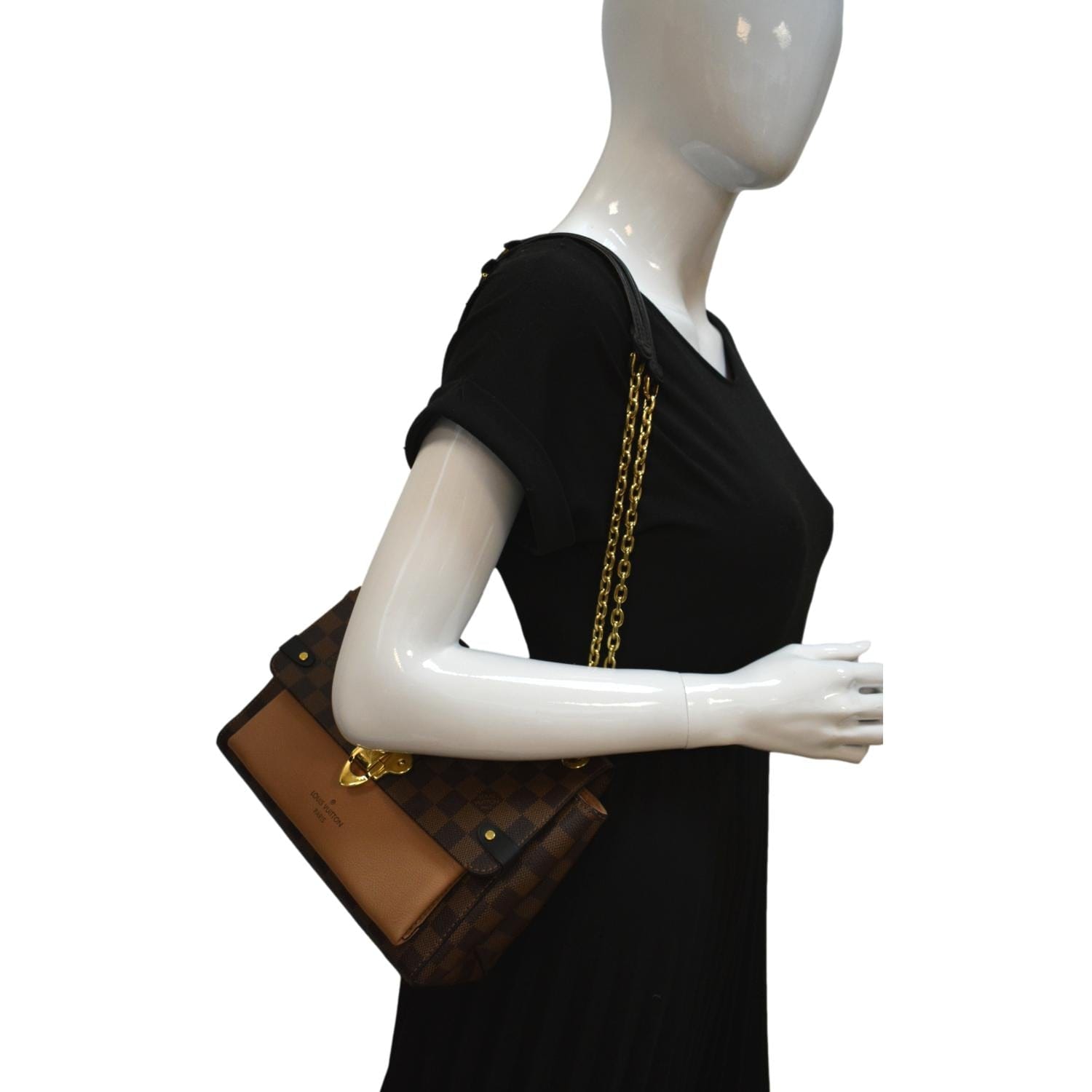 LOUIS VUITTON Vavin PM Damier Ebene Shoulder Bag Brown